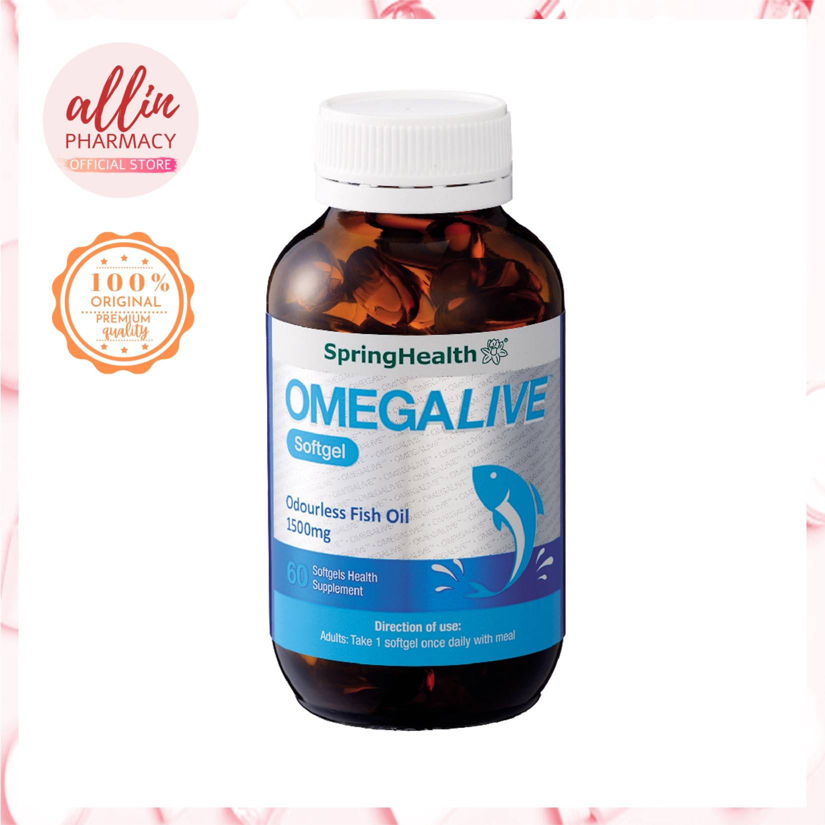 SpringHealth Omegalive 1500mg 60s (EXP 08/25)