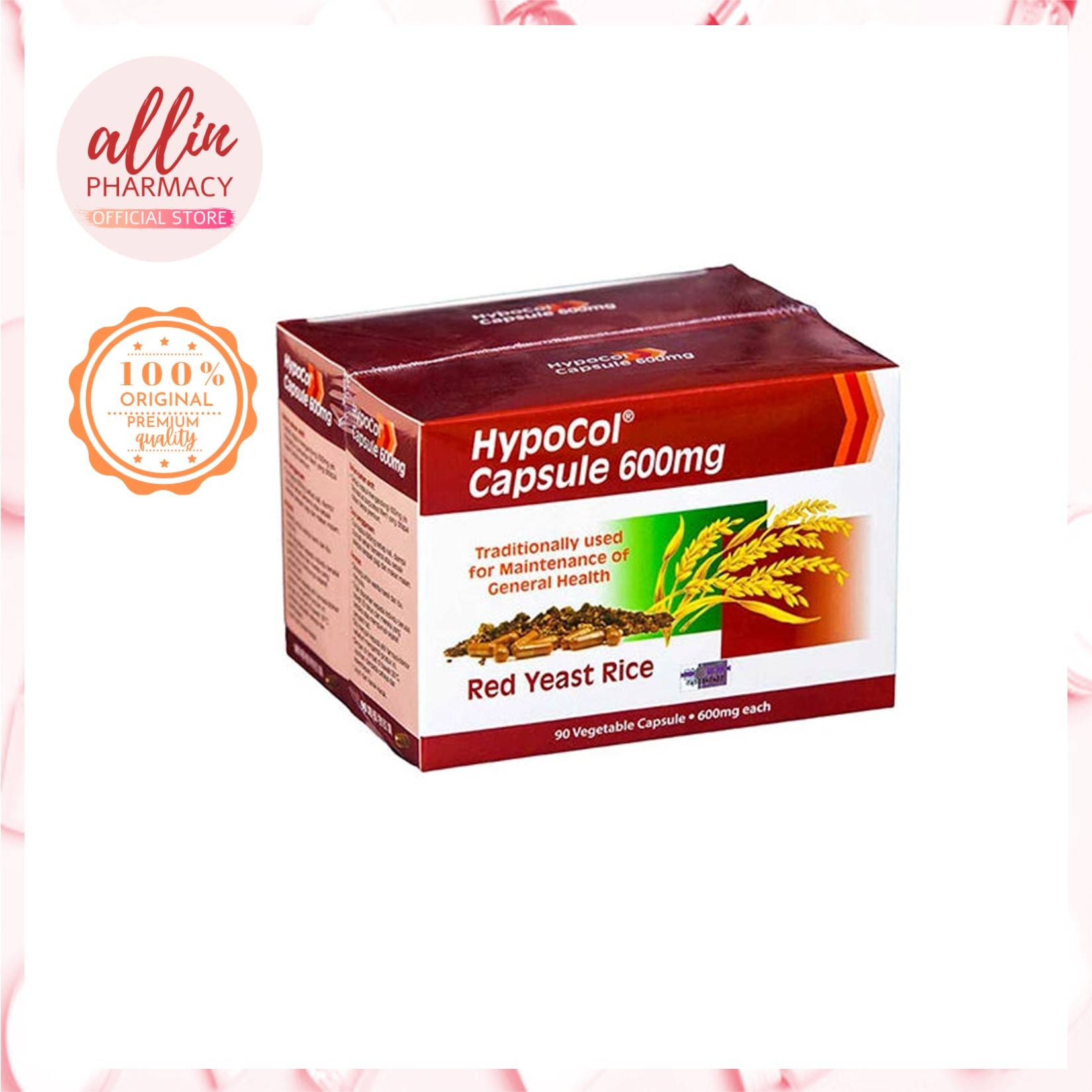 Hypocol 600mg 2x90s (EXP 09/26)