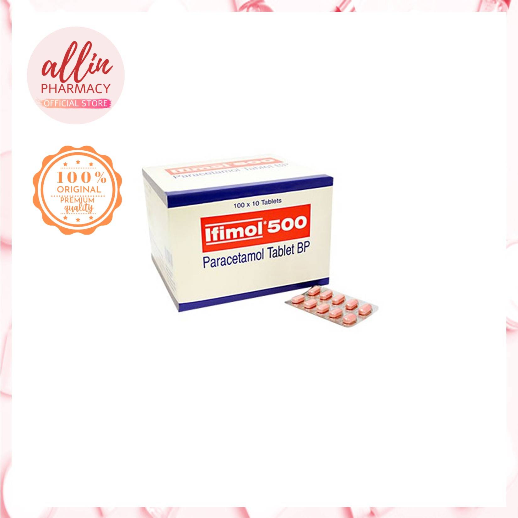 Ifimol (Paracetamol) 500mg tablets 10s [1 Strip] (EXP 08/27)